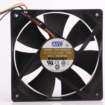 China Hotels AVC DA12025B12L 12V 0.30A 12025 12CM PWM 89CFM 120x120x25mm Ultra-Quiet Chassis Centrifugal Industrial Exhaust Fan AVC DA12025B12L for sale