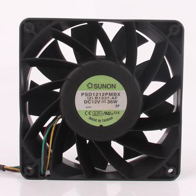 China Hotels PSD1212PMBX 12038 120x120x38mm 12CM 12V 36W Dual Chassis Violence Ball Bearing Industrial High Speed ​​Fan for sale