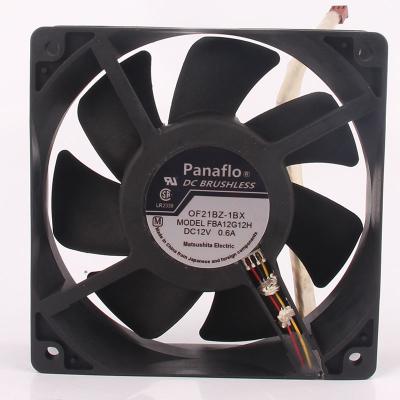 China Panaflo FBA12G12H 12V 0.6A 120X120X38MM 85CFM 2500RPM 12cm 12cm 12038 2-wire centrifugal exhaust industrial axial fan for hotels for sale