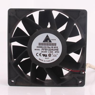 China Hotels PFB1224UHE All New 120X120X38mm 5500RPM 252.85CFM 12038 24V 2.40A 12CM ABB Frequency Converter Industrial Exhaust Fan for sale