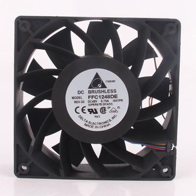 China Hotels FFC1248DE DC48V 0.75A DELTA 120X120X38 4000RPM 190 CFM Exhaust Large Volume Industrial Centrifugal Fan Fan for sale