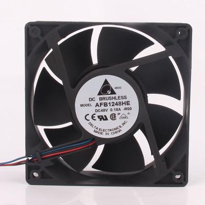 China Line 3 Computer Inverter 2600RPM 105.9 CFM Industrial Centrifugal Hotels AFB1248HE-ROO 12038 120x120x38mm 48V 0.18A 12CM Fan for sale