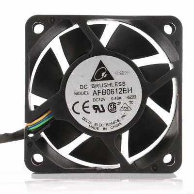 China Hotels Delta 60*60*25mm 6025 6CM DC12V 0.48A AFB0612EH PWM Temperature Fan Controlled Speed ​​Control Industrial Exhaust Fan for sale