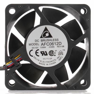China Hotels AFC0612D 6CM 6025 60x60x25 cooling fan 12V 0.6A for PSU sale products. Power Supply Unit 5000RPMHot Exhaust Cooler Industrial Fan for sale