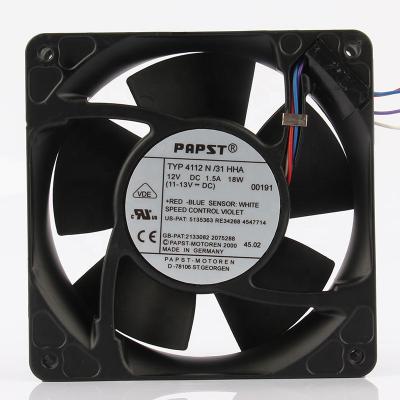 China Original German Industrial Hotel Fans TYP4112N/31HHA 120X120X38MM 12CM 12V 18W 12038 Heat Dissipation Centrifugal Fan for sale