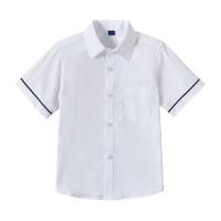 China Schoolwear Formal Shirts Custom White Shirts Short Sleeve Regular Fit for sale