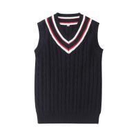 China OEM Service Schoolwear Kids Knitted Vest Jumper Machine Washable for sale