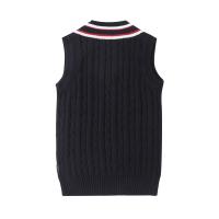 China OEM Service Schoolwear Kids Knitted Vest Jumper Machine Washable for sale