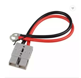 China 2 Pole Forklift Battery Charger Extension Cable 50A 600V with UL94 V-0 Rating and 10,000 Mating Cycles for sale