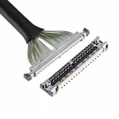China I-PEX 0.3mm Pitch Right Angle Micro Coaxial Cable 150mm LVDS Assembly for LCD Panels for sale