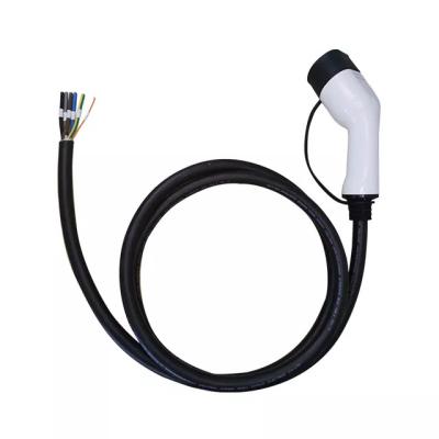 China Type 2 EV Charging Cable 32A 3 Phase 21kW IEC 62196-2 Open End Coaxial for sale