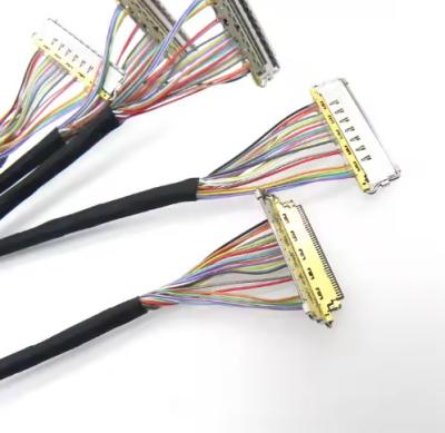 China Custom LVDS Cable Assembly 40 Pin 30 Pin I-pex Connector for LCD Panel Laptop Screen for sale
