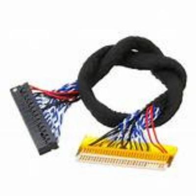 China Black LVDS Cable 300V UL VW-1 PVC Jacket Copper Conductor 1-5m AWG26-28 for sale
