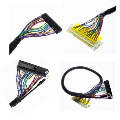 China LVDS Cable 30 Pin Connector Assembly AWG26-28 Wire Gauge UL VW-1 PVC Jacket 300V for sale