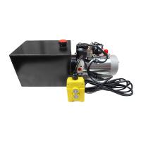 China DC 12V 1.6kw Double Acting Hydraulic Power Unit with 8L Steel Tank Remote Control for Dump Trailers Lifter Lifting Platform for sale