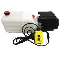 China DC 12V Motor Horizontal Single Acting  Mini Hydraulic Power Packs for Dump Trailer for sale