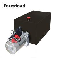 China Forestoad 10 Quart Hydraulic Power Unit Single Acting 12V/DC Hydraulic Pump for Dump Trailer Car Lifting, SAE#6 Connector,2 GPM Flow Rate, 3200 PSI Max Relief Pressure, Metal Reservoir 2.5 Gal for sale