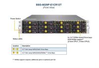 China Private Mold SuperStorage Server 12x 3.5in SAS3 SATA3 Bays 2x 10GbE Intel 4210 CPU 128GB for sale