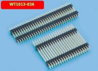 China 1.27 Mm Pin Header Connector / Straight Pin Header Gold Plating for sale