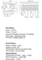 China WT141AR-2.5 pcb spring terminal block ，spacing 2.5 ，factory direct sales for sale