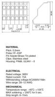 China WTM736-5.0 pcb spring type terminal block, spacing 5.0mm, factory direct sales for sale