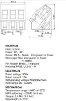 China WT103-5.0 PCB screw terminal block, spacing 5.0mm, factory direct sales for sale