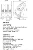 China Switch Pcb Screw Terminal Block Spacing 5.08mm Power Terminal Block for sale