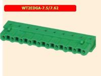 China 2P-24P PCB Terminal Block 300v 7.5 / 7.62 Mm Pitch Connector Green for sale