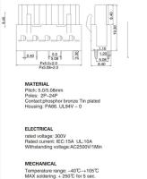 China Stable 300V Pluggable PCB Terminal Block 5.0 / 5.08 Mm Connector for sale