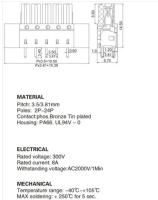 China 300V 8a Wire Connector Terminal Block Electrical 3.5/3.81 Mm Connector for sale