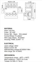 China Plug - In 2P-24P PCB Terminal Block 300V 3.81mm Flexible Design for sale