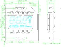 China Customize OEM STN HTN FSTN 1 Per 4 Duty 3V Segment LCD Module for sale
