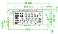 China HTN Positive 6 O'Clock Seven Segment Lcd Display Module for sale