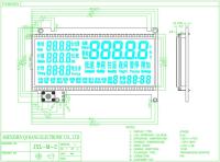 China Negative HTN Blue 1/3 BIAS Transmissive 7 Segment Lcd Display Module for sale