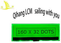China 3.3V FSTN 160X32 LCD Dot Matrix Display COG FPC COG LCD Module Panel for sale