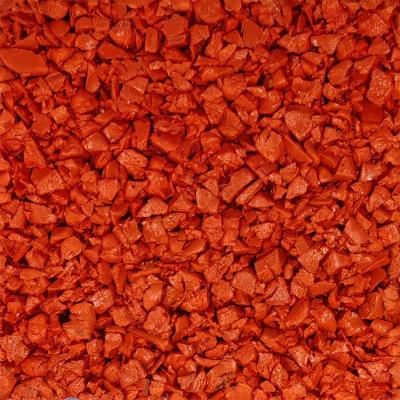 China Orange EPDM Rubber Granules | UV Resistant Sports Surface Material for sale