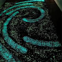 China Glow in the Dark EPDM Granules | 10h Luminous 2-4mm TPU Pellets for Safety Tracks for sale