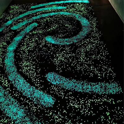 China Glow in the Dark EPDM Granules | 10h Luminous 2-4mm TPU Pellets for Safety Tracks for sale