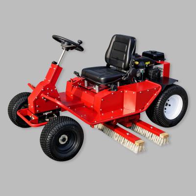 China Multi-Functional Hydraulic Turf Maintenance Vehicle with Sand Filling Bucket & Drag Brush for sale