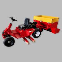 China Multi-Functional Hydraulic Turf Maintenance Vehicle with Sand Filling Bucket & Drag Brush for sale