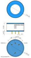 China Accurate ammonia gas sensor Amphenol SGX-7NH3-100 with 0 to 100 ppm range and repeatable measurements for sale