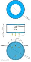 China industrial gas sensor Amphenol SGX-7H2S-100 hydrogen sulphide detection with fast T90 response time for sale