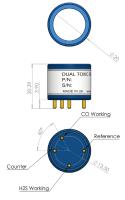 China Industrial Dual Toxic Sensor Amphenol SGX-4DT for Portable Detection of Carbon Monoxide and Hydrogen Sulfide Gases for sale