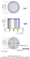 China Electrochemical sensor Amphenol EC4-2000-NO designed for sensitive nitric oxide gas detection needs for sale