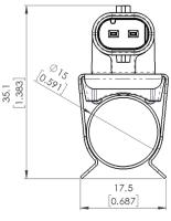 China Durable galvanized steel clip sensor Amphenol JS8741B with IP57 rating and VW75174 approved connector system for sale