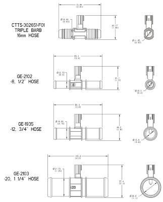 China inline fluid temperature sensor Amphenol GE-2103 engineered for precise thermal management and control for sale