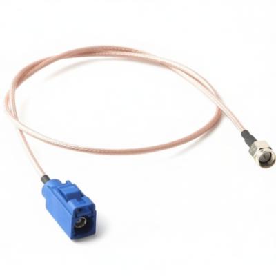 China Wireless communication cable BAT WIRELESS BWSMAJ-FAKRAC-RG316L500 RG316 coaxial SMA Male to FAKRA C adapter cable for sale