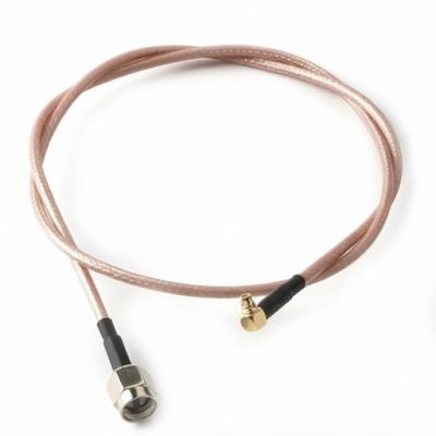 China RF coaxial adapter cable BAT WIRELESS BWSMAJ-MMCXWJ-RG316L500 with SMA Male and right angle MMCX Male connectors for sale