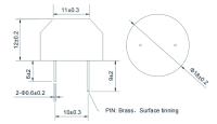 China IP68 rated aluminum can ultrasonic sensor CUI CUSA-TR801-065-2000-TH68 operating at 40 kHz with 6.5 meter detectable range for sale