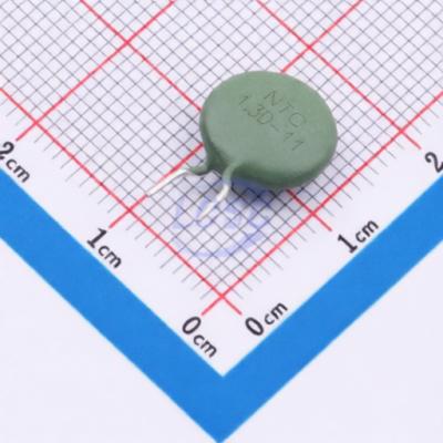 China Disk shape thermistor DGCX NTC1.3D-11TMF3FG rated resistance 1.3 ohm 20 percent tolerance green color for sale